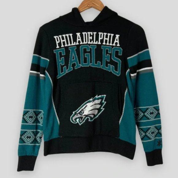 Sweaters | Philadelphia Eagles Hooded Sweater Kids Size Large Big Logo ...